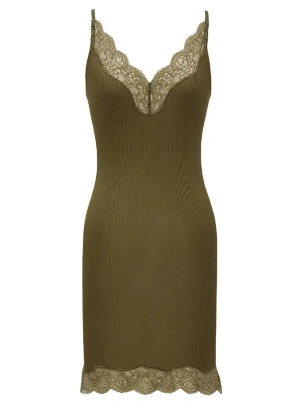 Saint Laurent Silk Lace Mini Dress - Grey