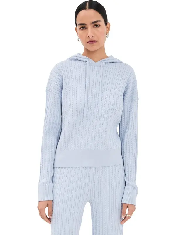 Simkhai Cable Knit Hoodie - Blue Haze