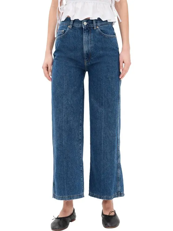 DL1961 Hepburn Wide Leg High Rise Ankle Jeans - North Beach (highluxe)