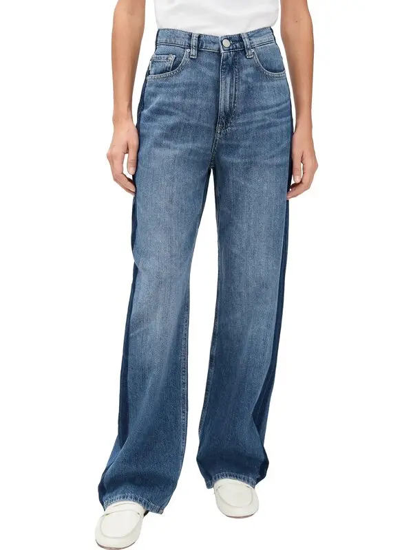 DL1961 Karmine Aura Refined Wide Leg Jeans - North Beach