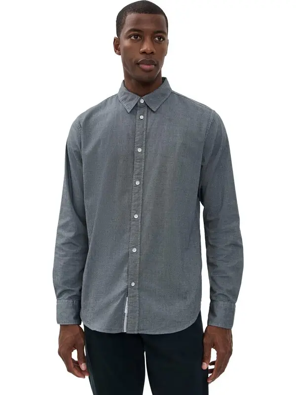 Rag & Bone Tomlin Stretch Dobby Shirt - Skyblu