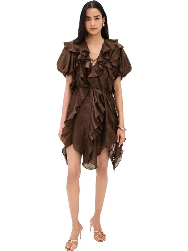 Aje Voyager Mini Dress - Chocolate