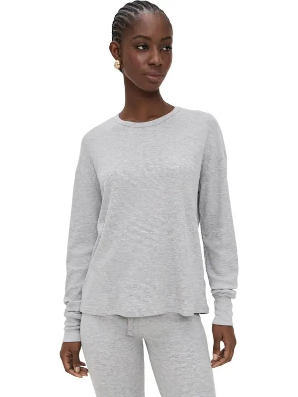 Eterne Oversized Thermal Top - Heather Grey