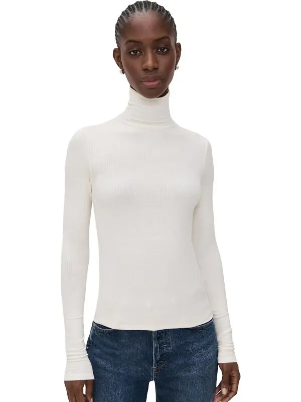 Joe's Jeans Tony Long Sleeve Top - Milk