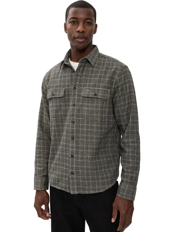 Taylor Stitch The Ledge Plaid Twill Shirt - Coal