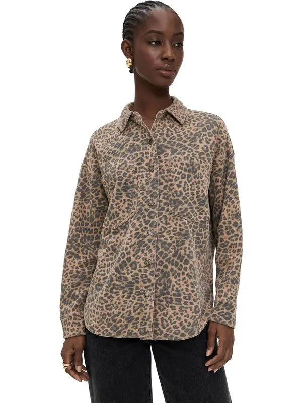 Z Supply All Day Leopard Print Jacket - Desert Tan