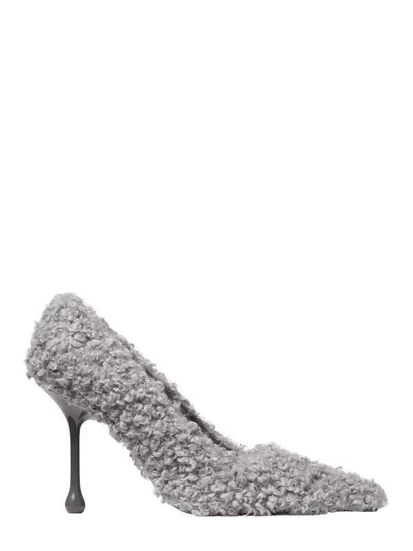 JIMMY CHOO Ixia 95 Fleece Pumps - Grey