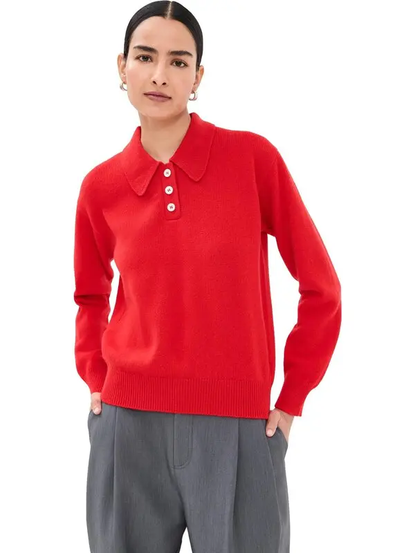 Daughter Edith Polo Shirt - Poppy Red