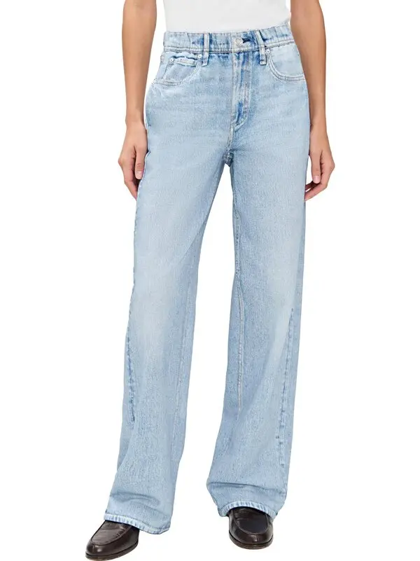 Rag & Bone Miramar Terry Wide Leg Jeans - Aria