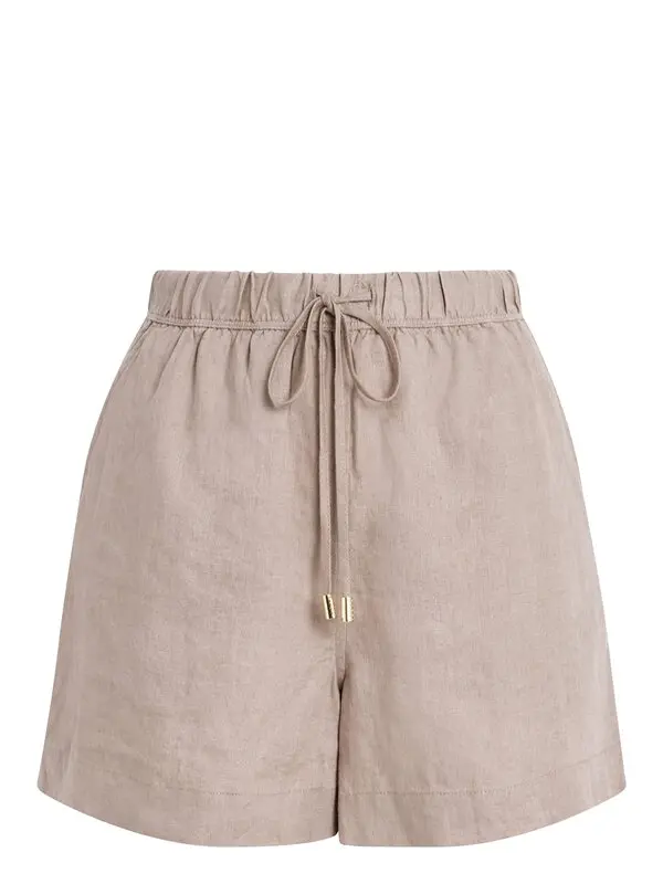 Heidi Klein Linen Zakynthos Drawstring Shorts - Beige