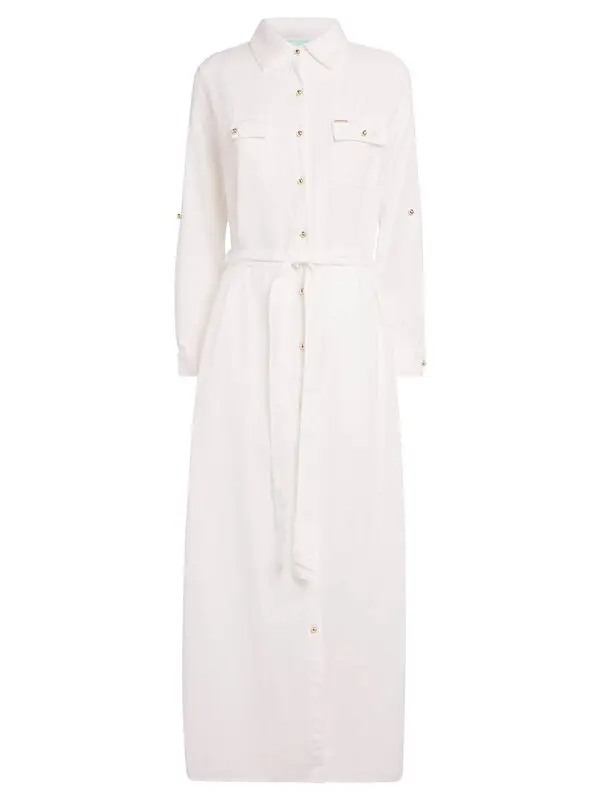Melissa Odabash Cotton-linen Darcy Maxi Dress - White