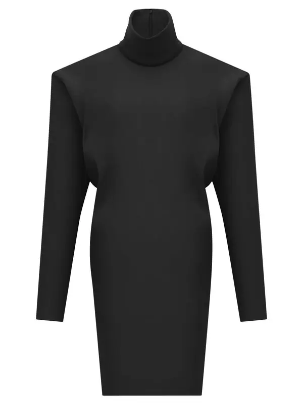 Saint Laurent Silk-blend Mini Dress - Black