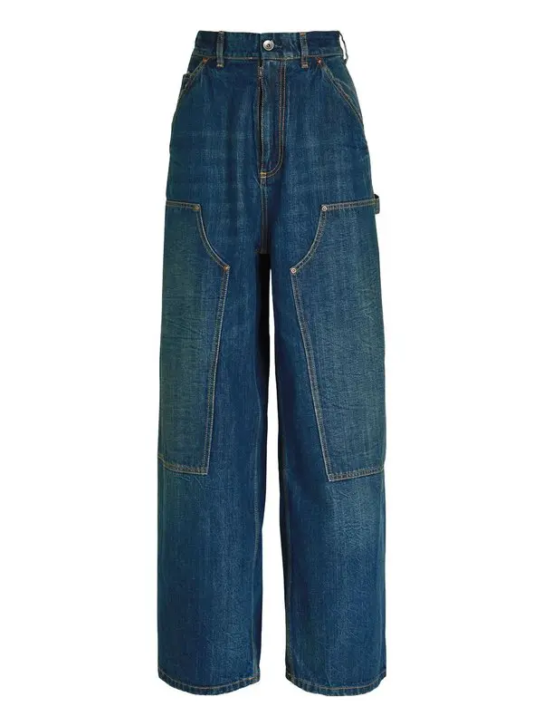 MAISON MARGIELA Paneled Wide-leg Jeans - Denim