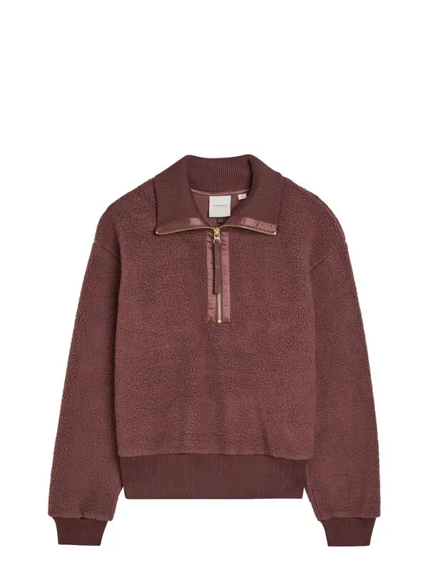 Varley Roselle Half-zip Fleece Sweatshirt - Brown