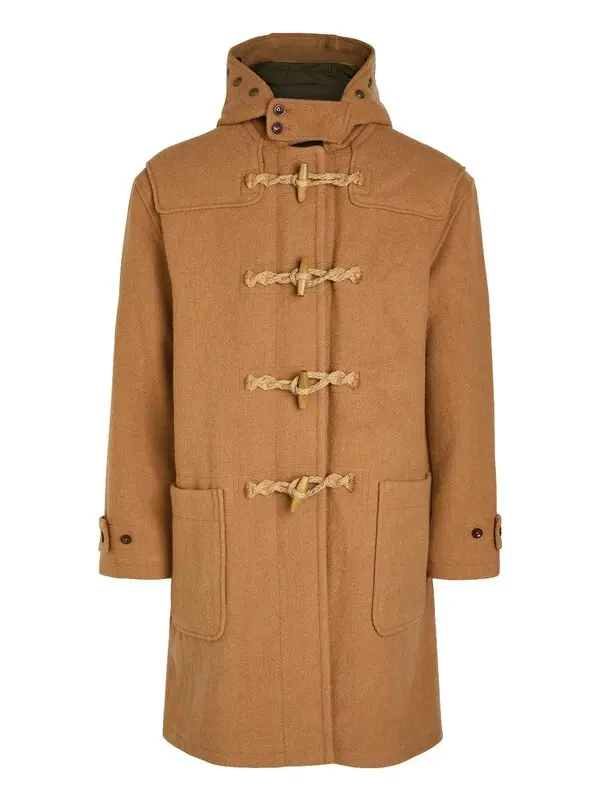 Ralph Lauren Wool Toggle Coat With Hood - Camel