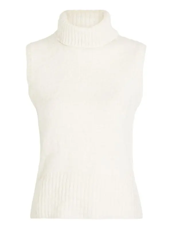 Veronica Beard Mazzy Brushed Cashmere Top - Ivory