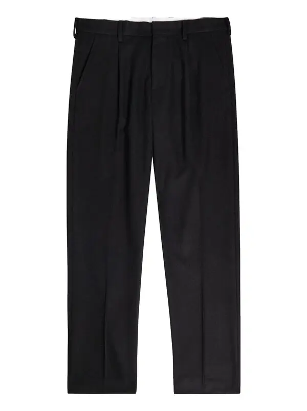 Nn07 Bill Tapered-leg Wool-blend Trousers - Black