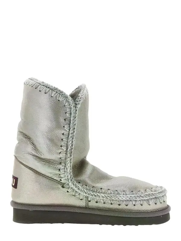 Mou 24 Logo-patch Ankle Boots - Grey