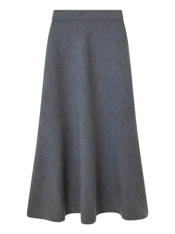 Simkhai Atwood Wool Midi Skirt - Gray