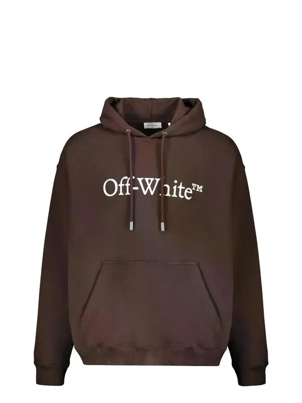 Off-White Logo-print Hoodie - Brown