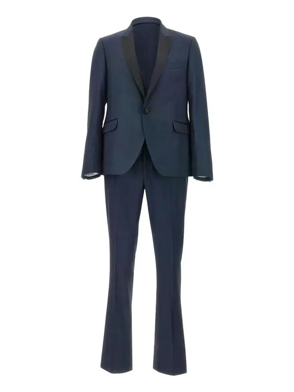 CARLO PIGNATELLI Textured Weave Three-piece Suit - Blue