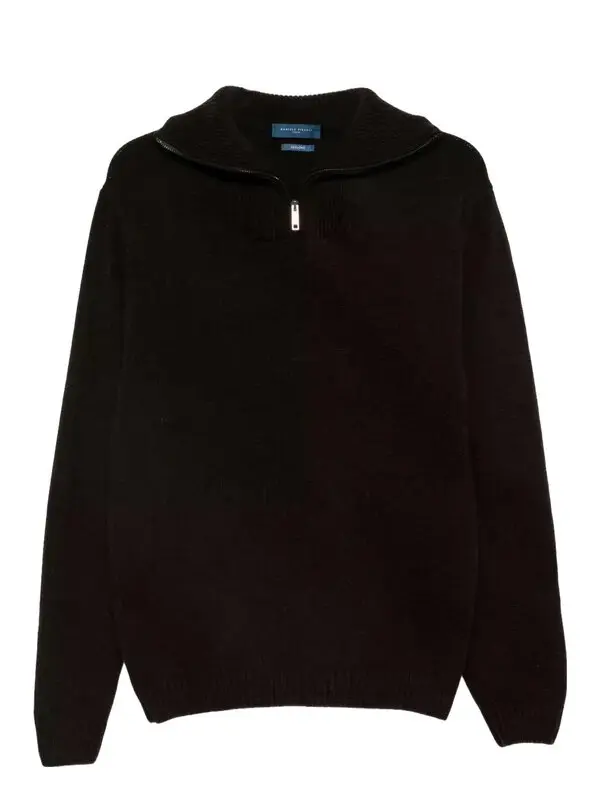 DANIELE FIESOLI Zip-collar Sweater - Brown