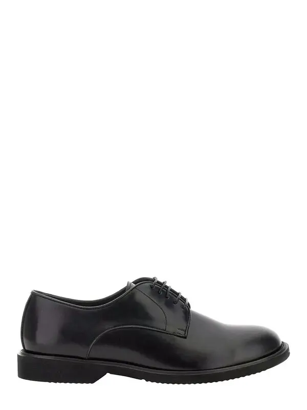 DUCA DEGLI ABRUZZI Windsor Leather Derby Shoes - Black