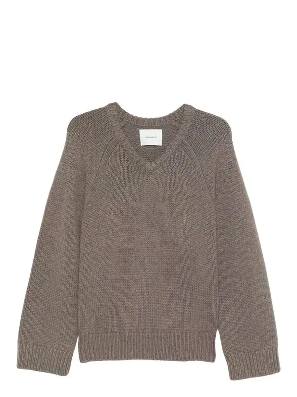 LISA YANG Oia V-neck Sweater - Brown