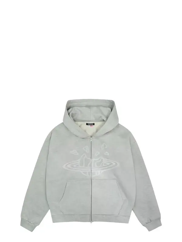 BROKEN PLANET Market Zip-up Hoodie - Grey