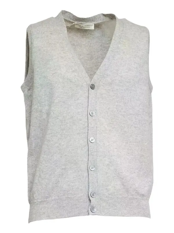 FILIPPO DE LAURENTIIS Buttoned Sleeveless Waistcoat - Grey