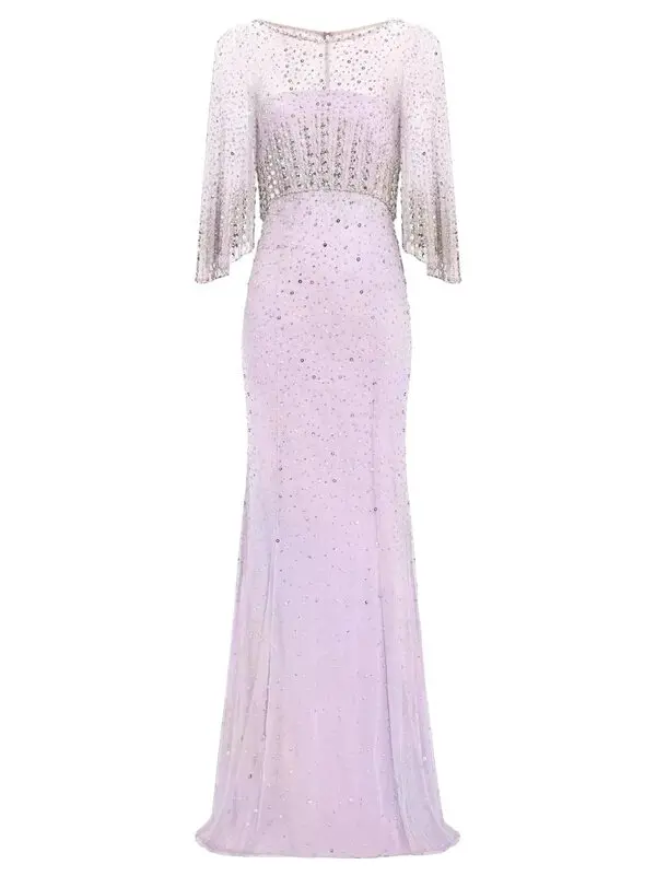 Jenny Packham Sequin Embellished Kiya Dress - Purple