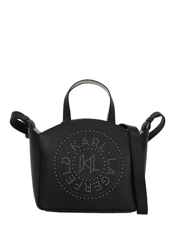 Karl Lagerfeld Small K/circle Studs Tote Bag - Black