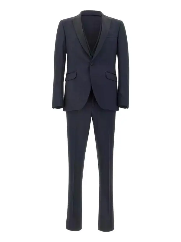 CARLO PIGNATELLI Button Three-piece Suit - Blue