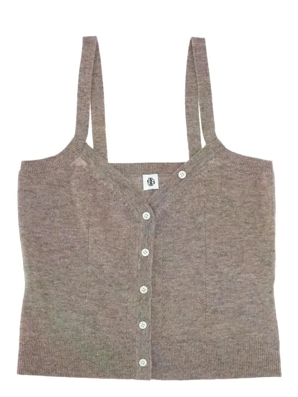 THE GARMENT Buttoned Knit Top - Brown