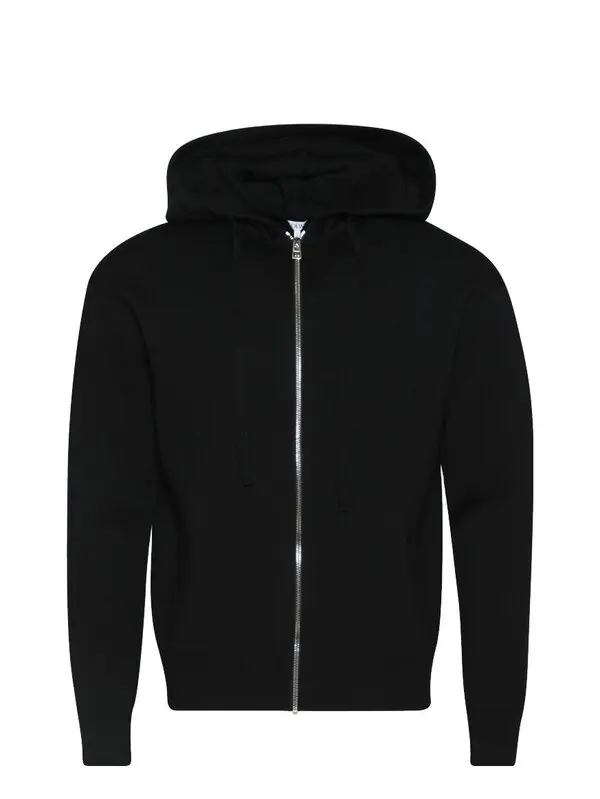Loewe Anagram Zip-up Wool Hoodie - Black