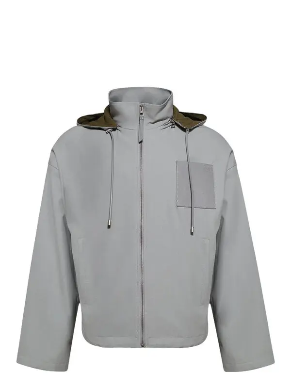 Loewe Hooded Cotton Jacket - Grey