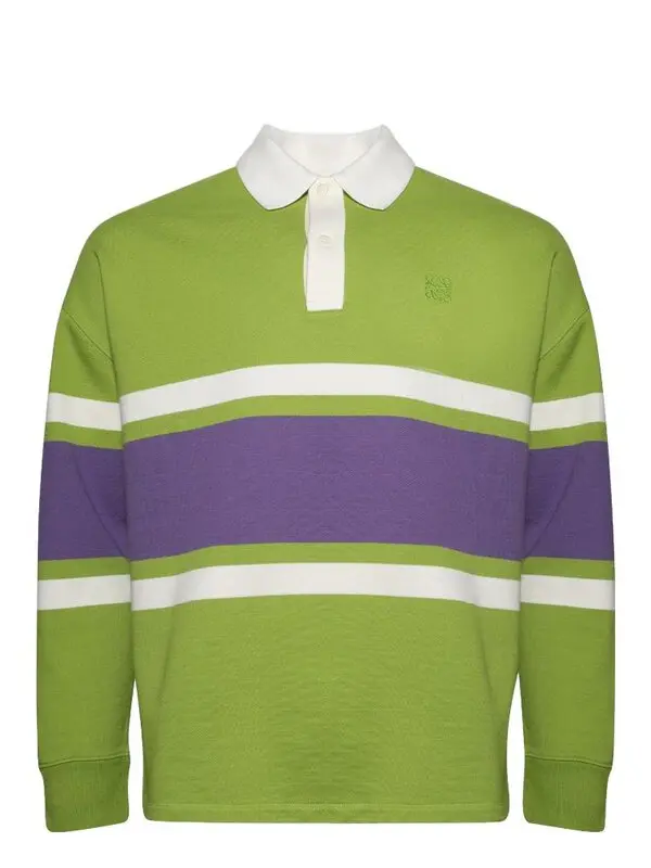 Loewe Long Sleeve Polo And Navy Blue - Green