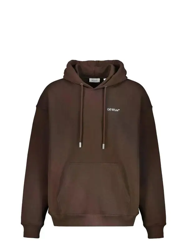 Off-White Logo-print Hoodie - Brown