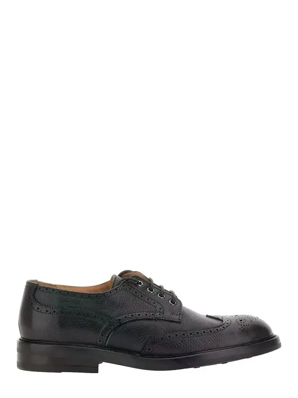 DUCA DEGLI ABRUZZI James Leather Derby Shoes - Black