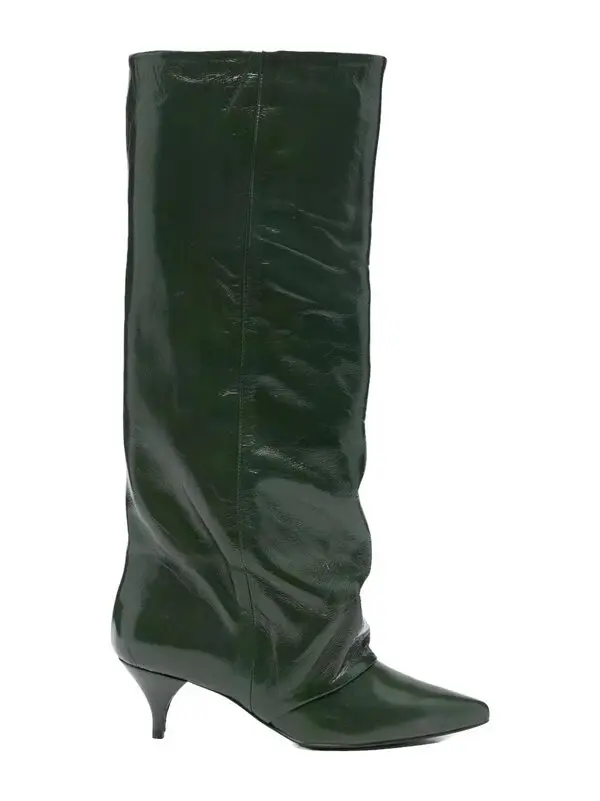 ALCHIMIA 55mm Leather Knee-high Boots - Green