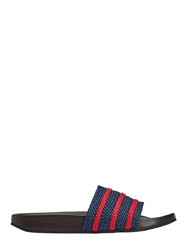 Adidas Adilette Slides Wales Bonner Scarlet - Night Indigo/better Scarelet Red/dark Brown