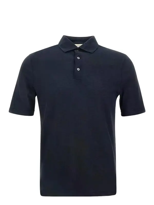 FILIPPO DE LAURENTIIS Button Short-sleeve Polo Shirt - Blue