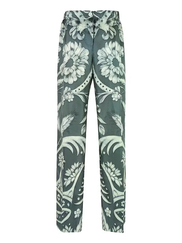 F.R.S FOR RESTLESS SLEEPERS Floral-print Trousers - Green
