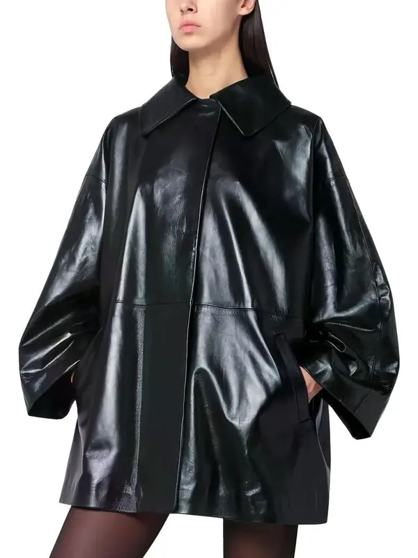 CASSELL Short Leather Jacket - Black