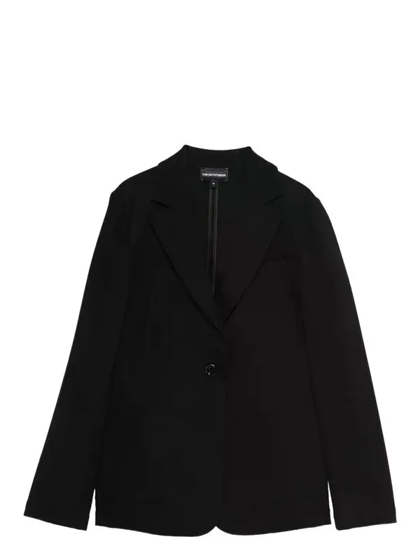 Emporio Armani Single-breasted Blazer - Black