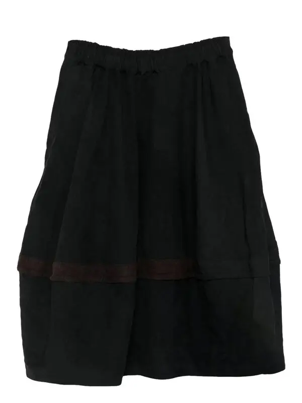 BLACK COMME DES GARÇONS Panelled Midi Skirt - Black