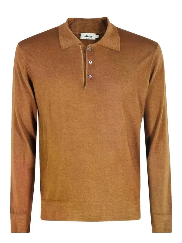 Altea Buttoned Polo Shirt - Brown