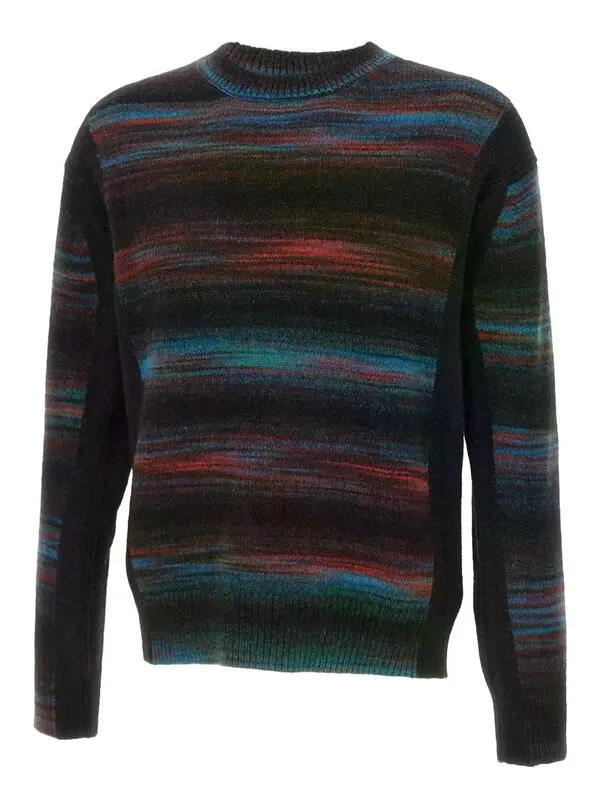 Paul Smith Striped Crew-neck Sweater - Black