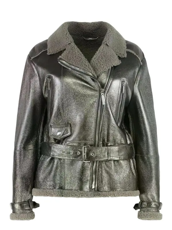 Alberta Ferretti Glitter-effect Jacket - Grey