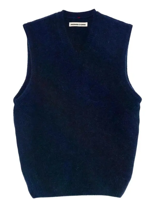HOME CORE V-neck Sleeveless Vest - Blue